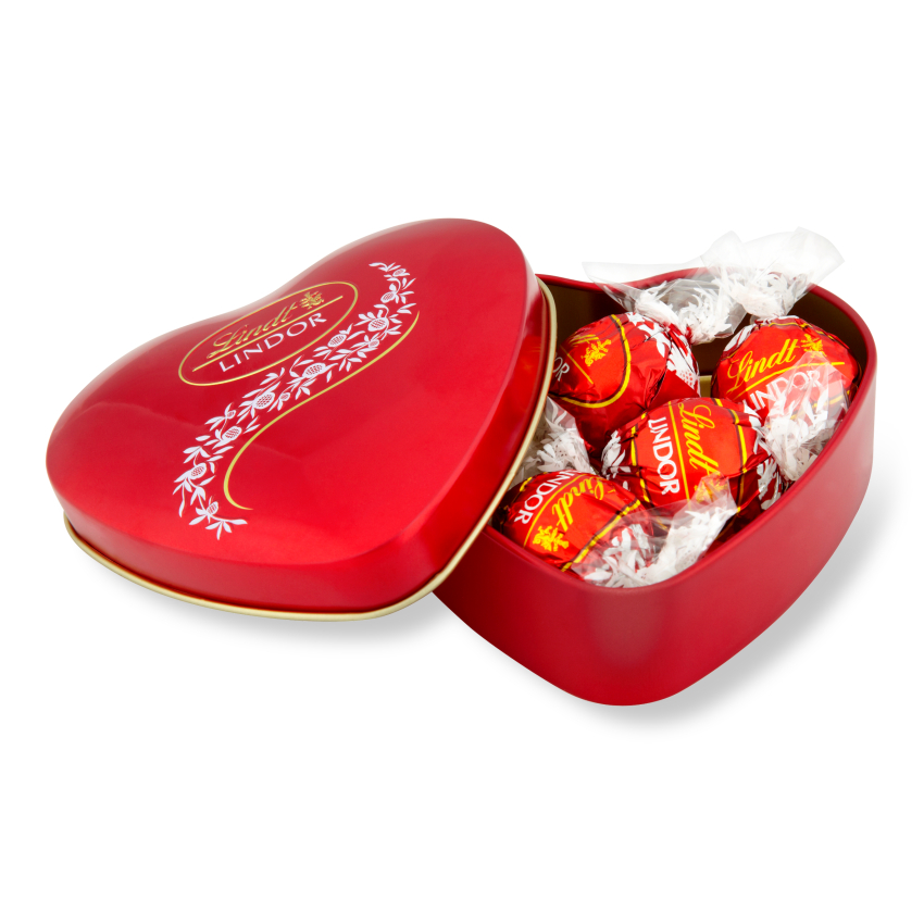 Lindt Lindor Heart Tin 50g & Lindt Lindor Star Tin 50g & Lindt Teddy ...