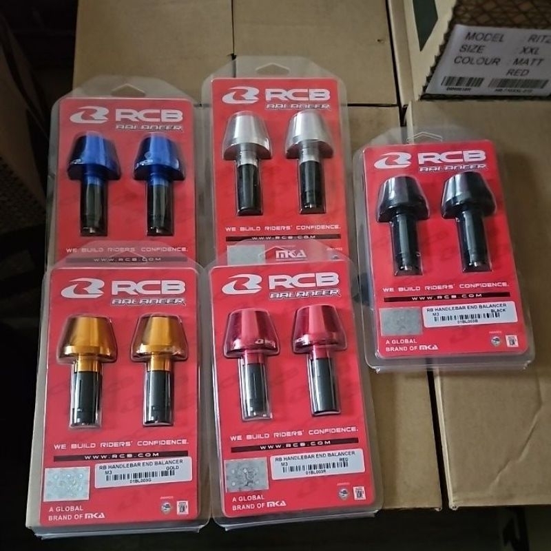 RCB HANDLE BAR END BALANCER M3 RED GOLD BLK BLUE SILVER | Shopee ...
