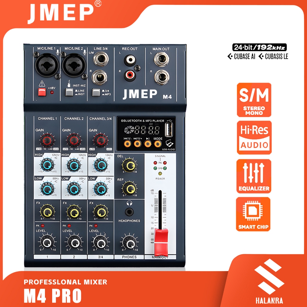 M4 PRO Mixer Sound Audio System Bluetooth Dsp USB 4 Channel Mini Audio ...