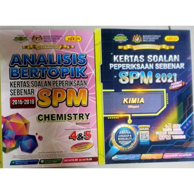Topic analysis of real exam question paper SPM Chemistry 2015-2019 ...