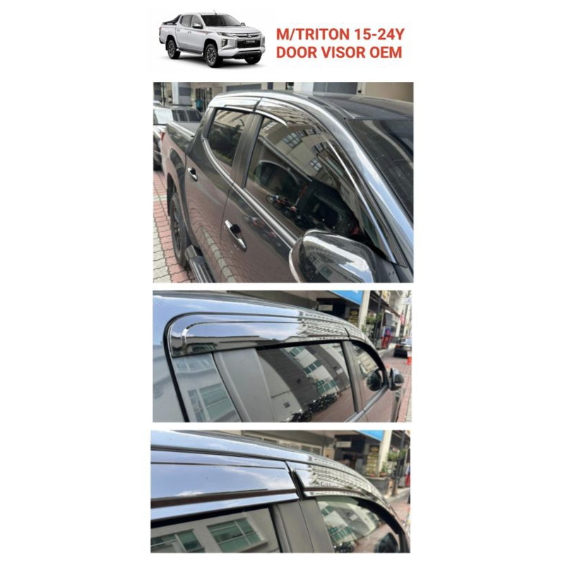 MITSUBISHI TRITON 2015-2024 YEAR DOOR VISOR THAI OEM INJECTION | Shopee ...
