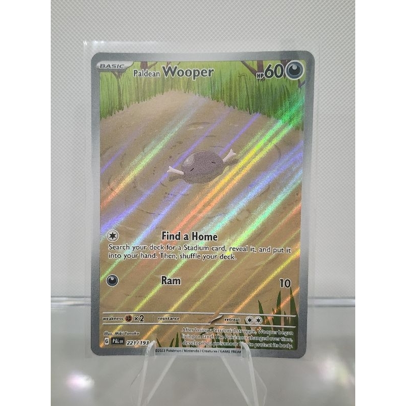 2023 Paldean Wooper Card (Full Art Holo) | Shopee Philippines