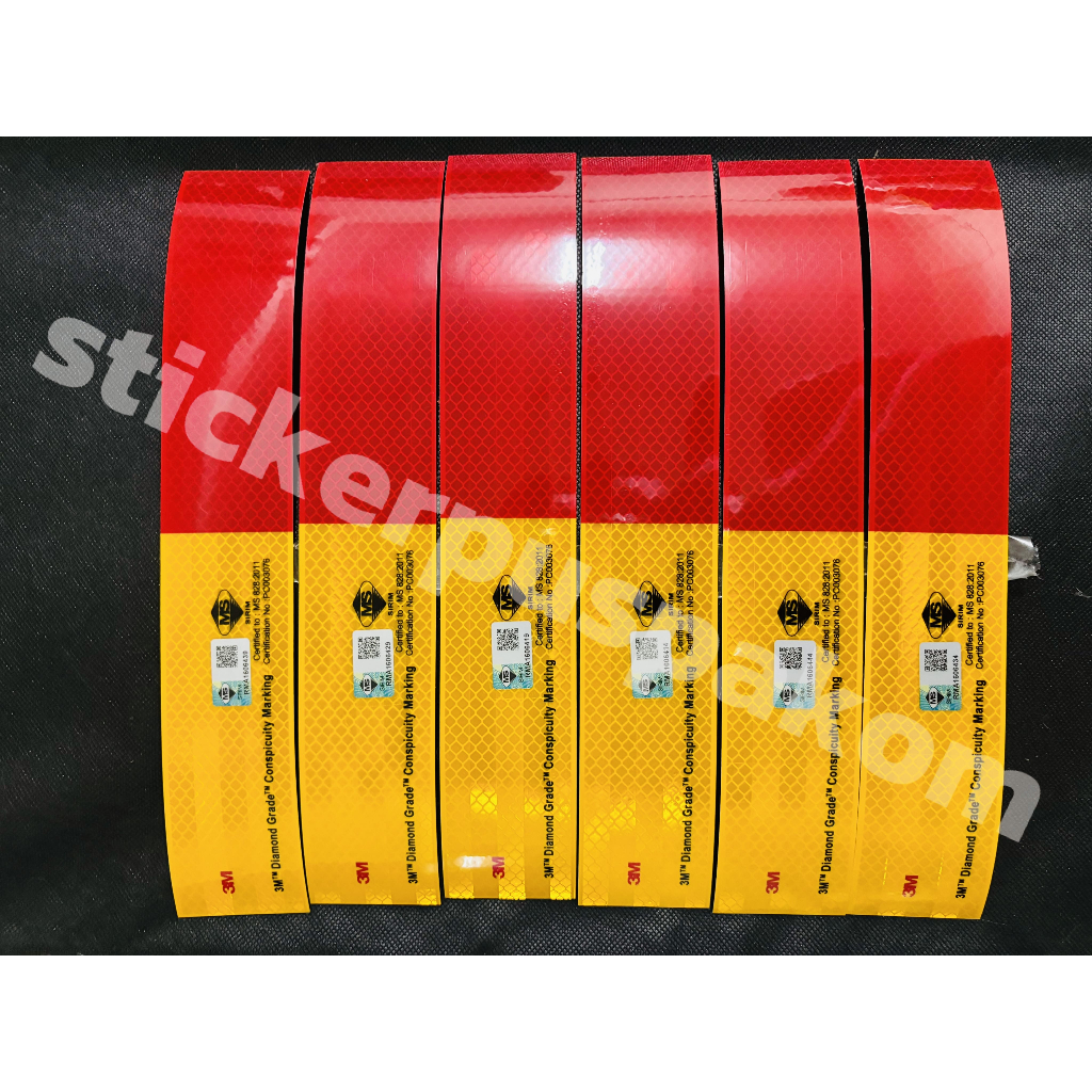 DIAMIND GRADE TYPE 5 SIDE MARKING REFLECTIVE STICKER (30cm x 5cm) ,3M ...