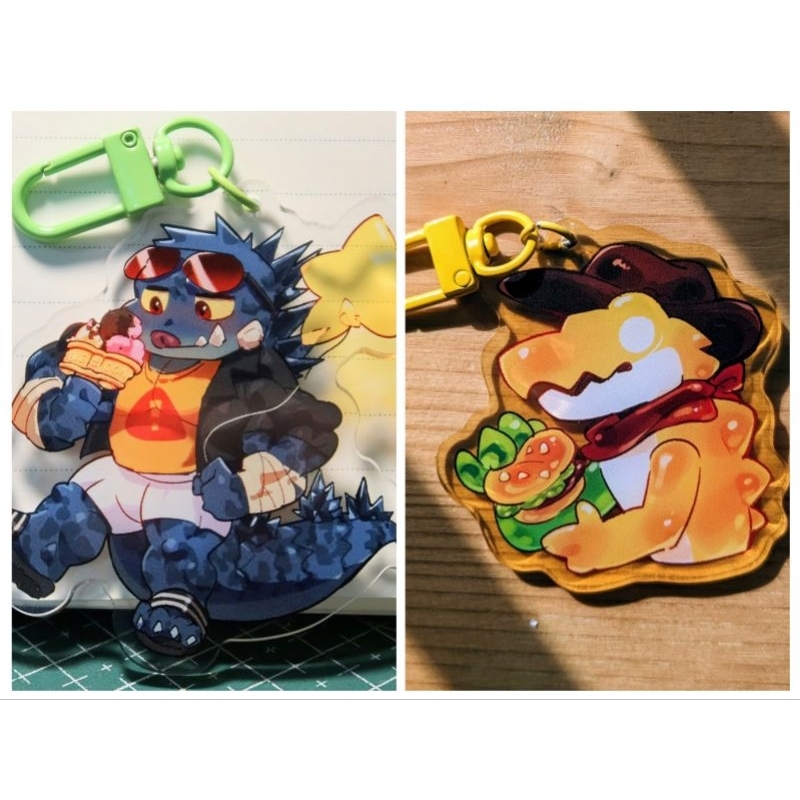 Furry Keychain /Godzilla /Gummigoo /Acrylic Keychain / Art by Marshiro ...