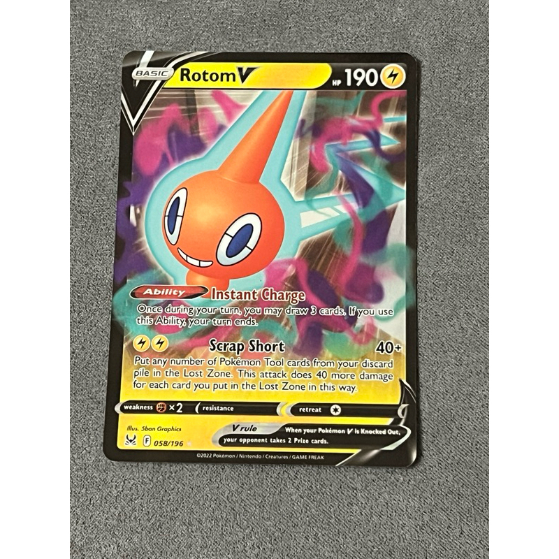 Pokemon TCG SS11 Lost Origin - Rotom V - 058/196 - Ultra | Shopee Philippines