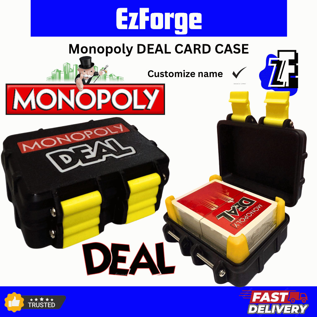 Monopoly Deal Card Case Card Box Card holder DEAL card Customize name ...