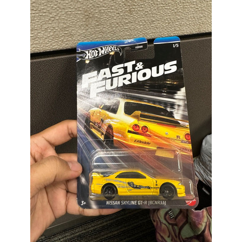 Hot Wheels Nissan Skyline GT-R BCNR33 Fast & Furious Yellow | Shopee ...
