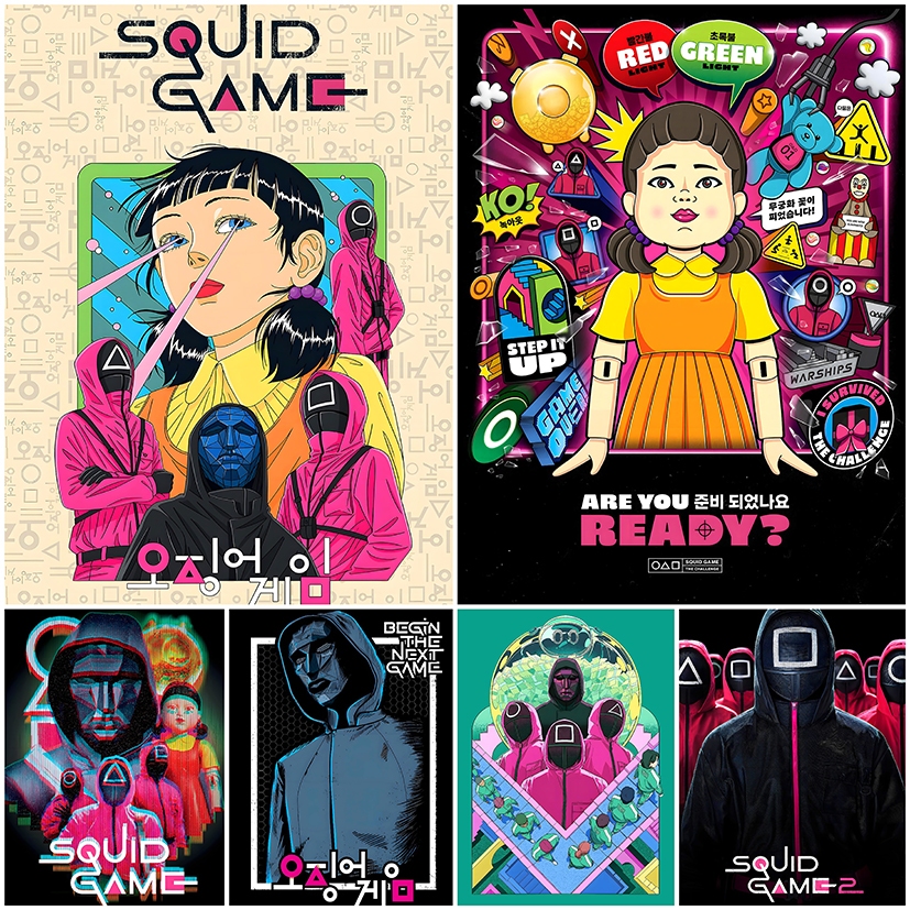Squid Game (2) Poster & Frame Wall Decoration | Shopee Philippines