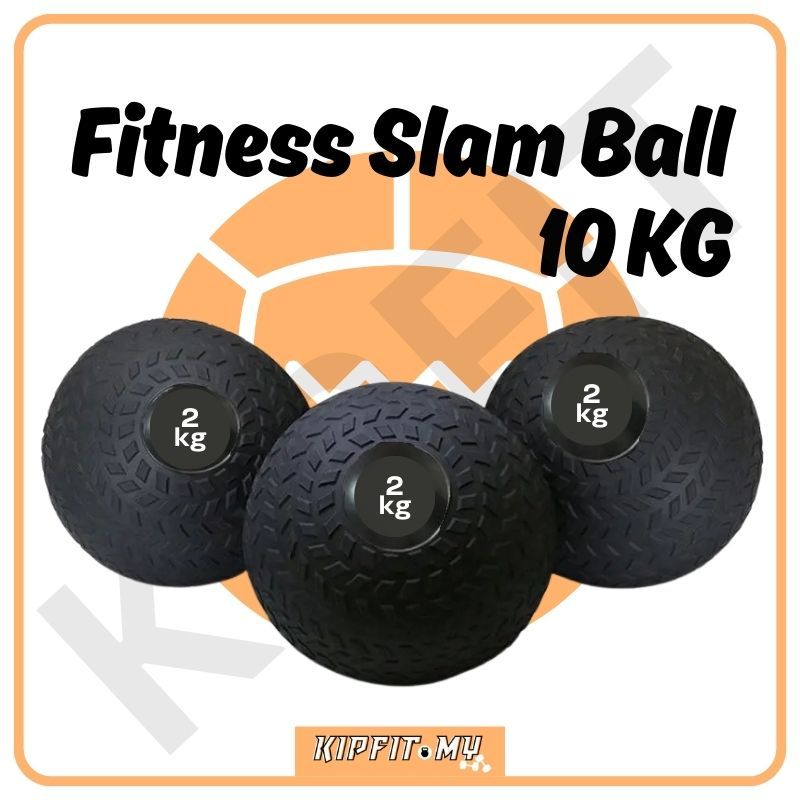 Fitness Rubber Slam Ball 10kg Weighted Gravity Ball Strength Training ...