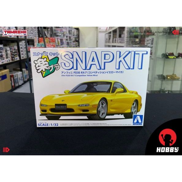 Aoshima The Snap Kit Infini FD3S RX-7 (Competition Yellow Mica) (Scale ...