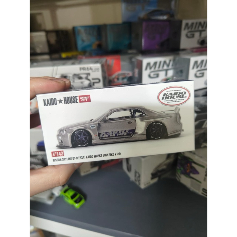 TSM Model Kaido House x Mini GT Nissan Skyline GT-R(R34) Kaido Works ...