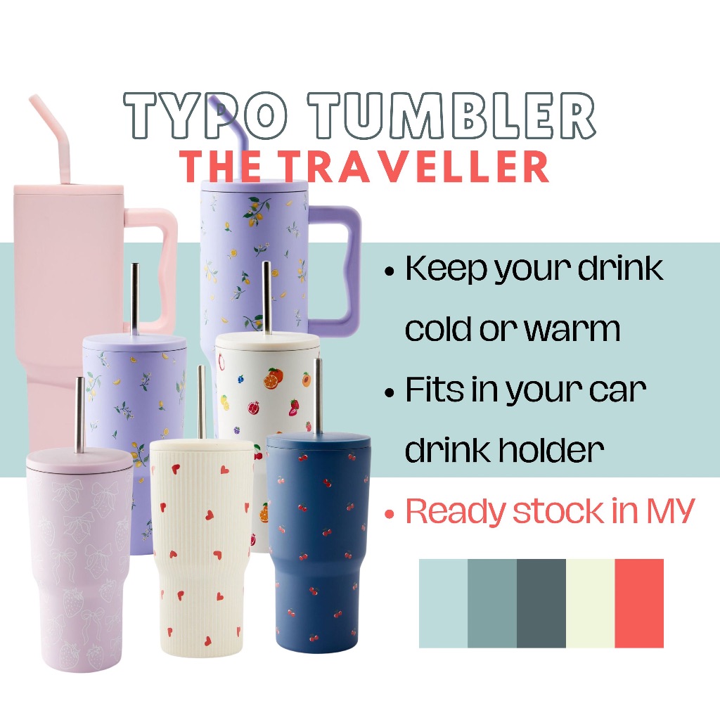 TYPO Tumbler / The Traveller Metal Tumbler & Metal Smoothie Cup / On ...