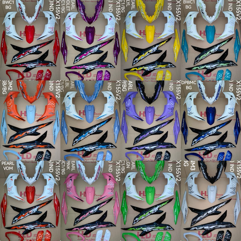 (44) (AEROX INDO) Coverset cover set sticker tanam (HLD Racing) yamaha ...