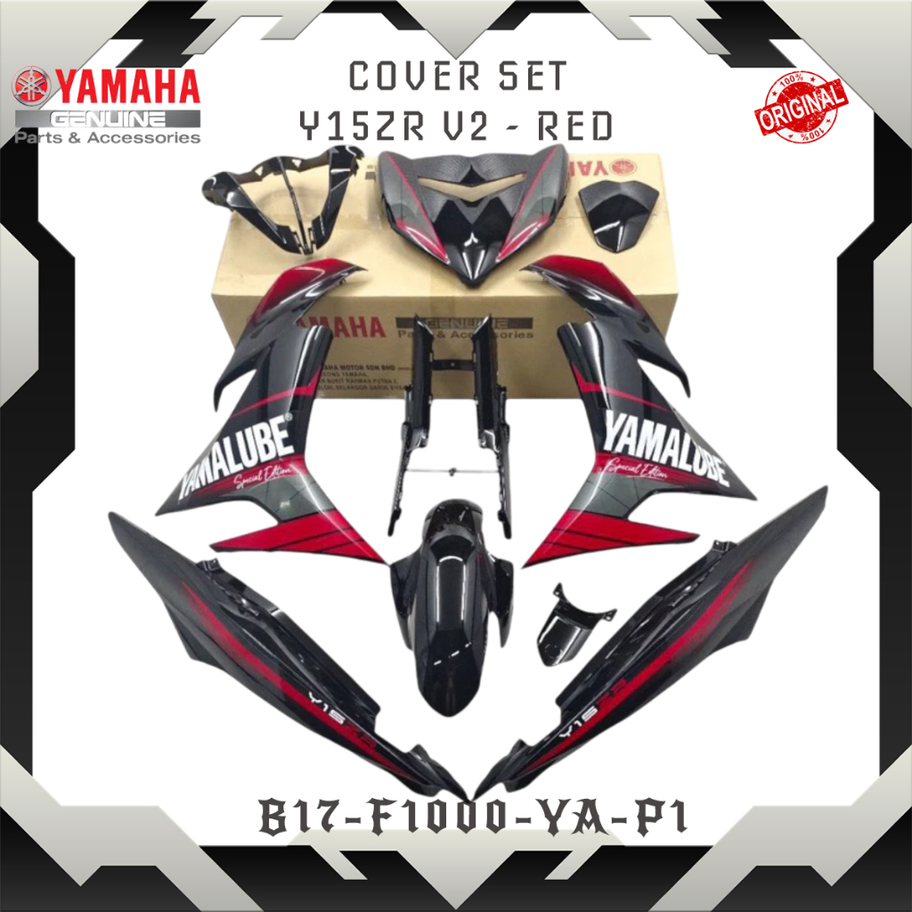 YAMAHA Y15ZR V2 CPVER SET B17-F1000-YA-P1 RED Siap Stripe Design ...