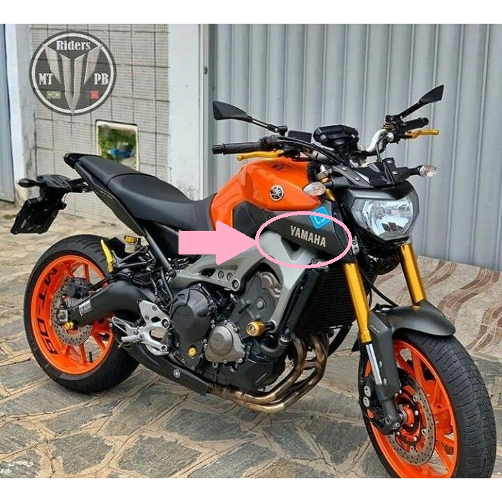 CFS683 2X pcs Yamaha 09 Logo MT07 / MT09 / MT15 / MT25 Radiator side ...