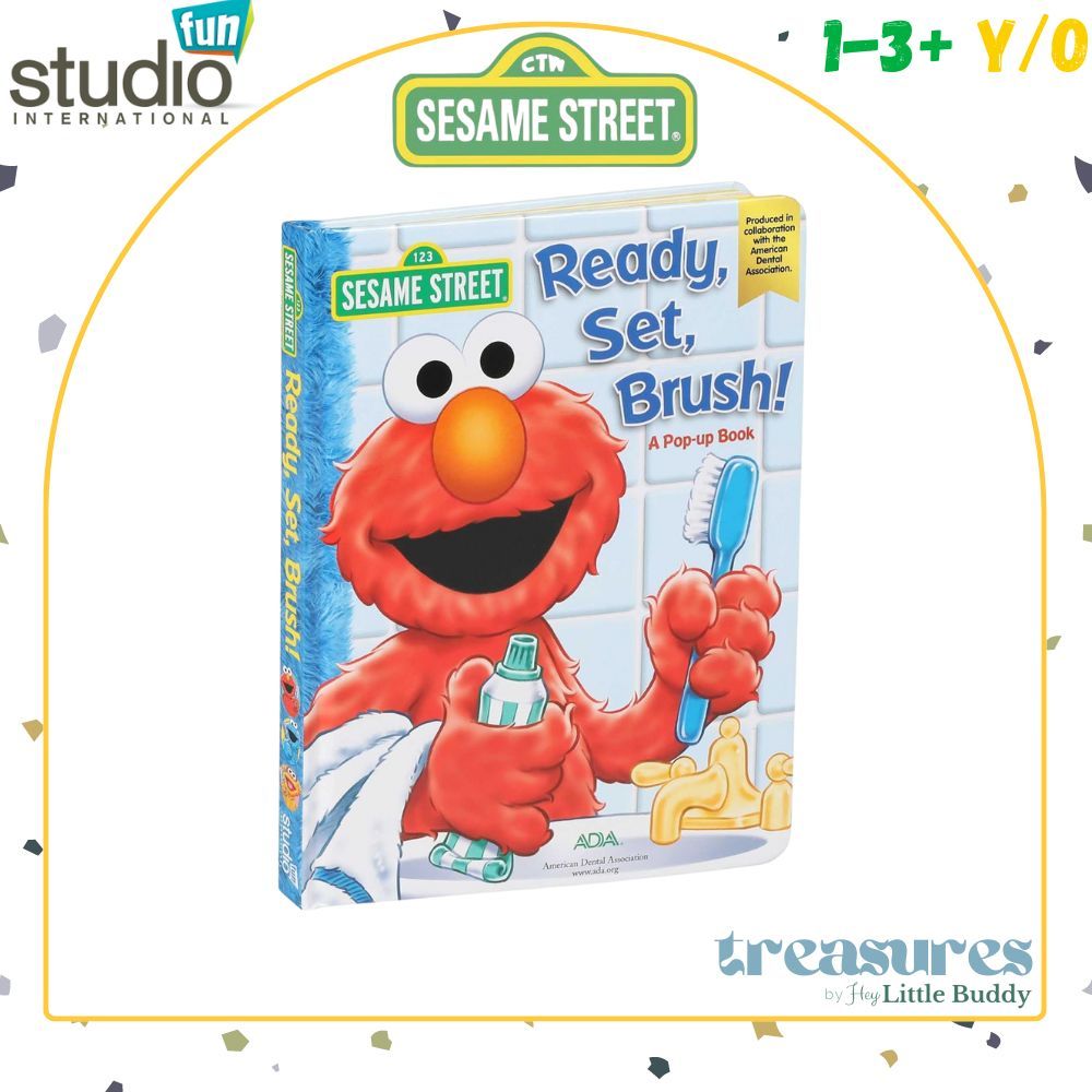 Sesame Street Set Brush! a Pop-Up Book Elmo Picture Book Teething Learn ...
