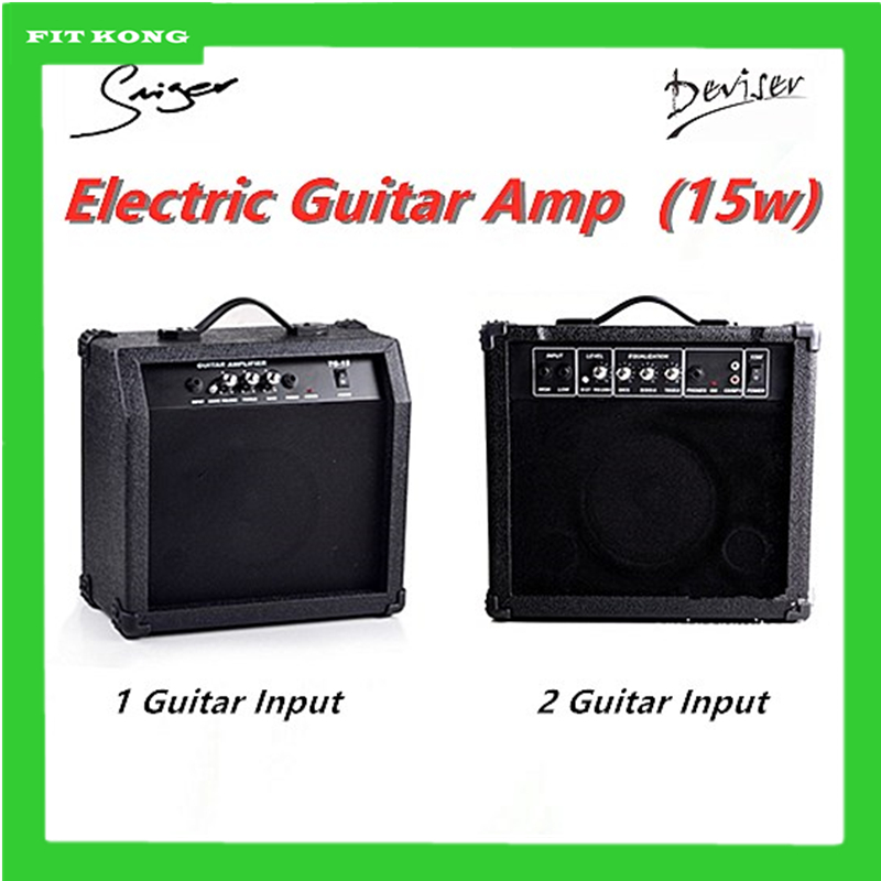 Smiger Deviser Electric Guitar Amplifier 15W With 2 Input Dist | Shopee ...
