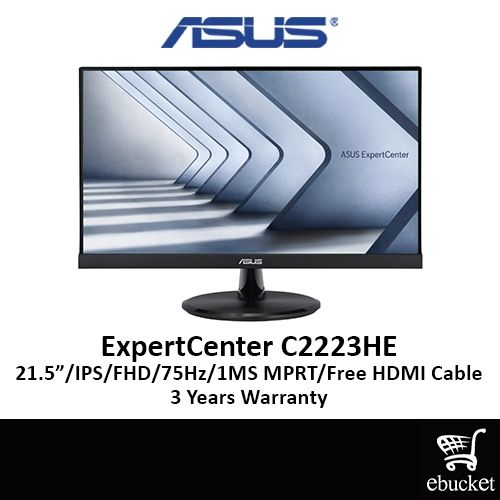 ASUS ExpertCenter C2223HE Business Monitor (21.5"/ IPS/ FHD/ 75Hz/ 1MS ...