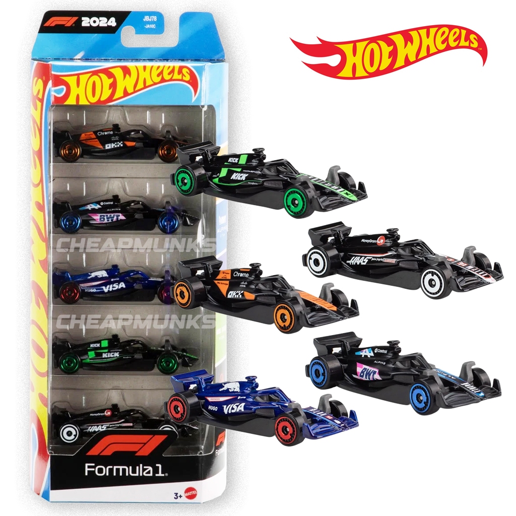 Mattel HOT WHEELS F1 5 Pack Combo Boxset Formula 1 McLaren Alpine Red ...