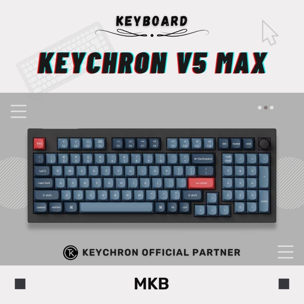 Keychron V5 Max 96% Layout Hot-Swap Custom RGB South Facing PCB QMK VIA ...