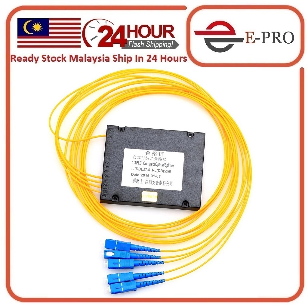 Fiber Optic 1X4 Coupler UPC Splitter with SC/UPC APC Connector 1m SC ...