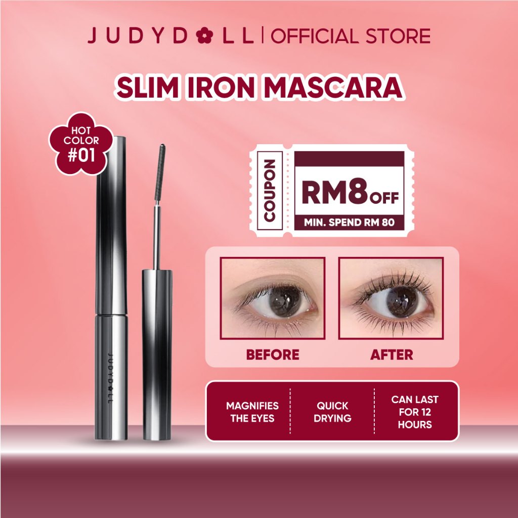 Judydoll Slim Iron Mascara Lash Mascara Waterproof Silk Fiber Black ...