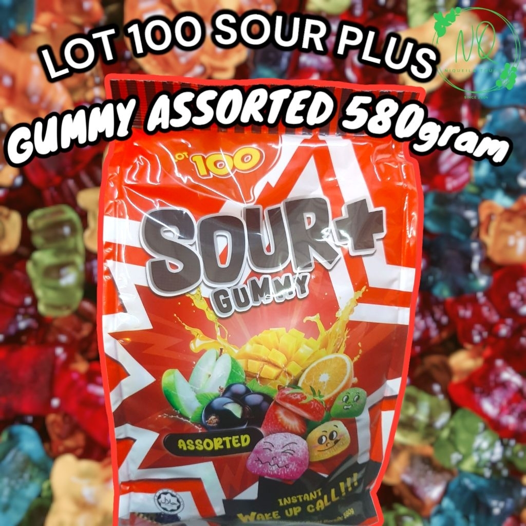 SOUR PLUS LOT 100 GUMMY CANDY 580GRAM (CUKELAK LEGEND) | Shopee Philippines