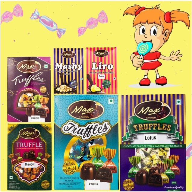 Max Truffles Chocolate Treats with Cream Filling by Max Chocolate (200g ...