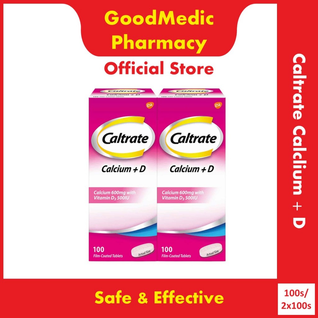 Caltrate Calcium + D Film-coated Tablet (100s/2x100s) | Shopee Philippines