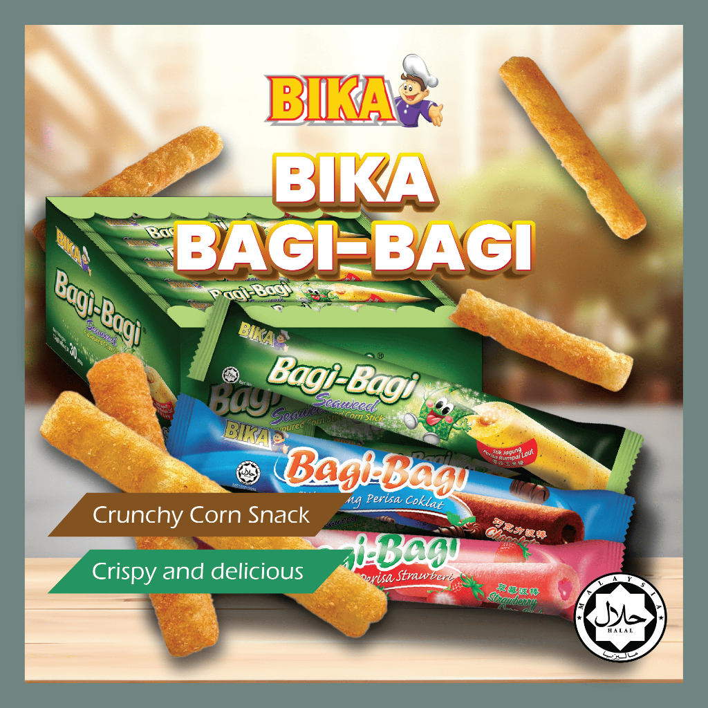 Bika Bagi Bagi / Pika Corn Stick 10g x 10pcs Choco/chicken/jejari ...