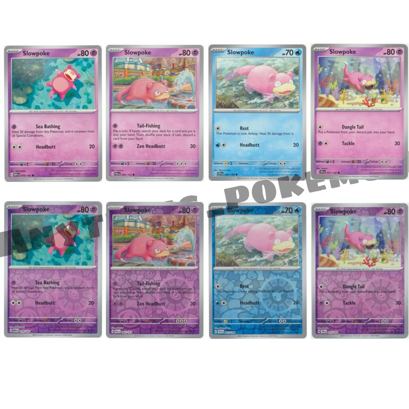 Pokemon Card - Slowpoke (079/165),(042/198),(085/193),(057/142 ...
