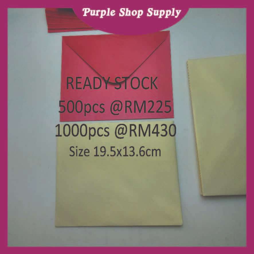 Red Metallic Envelope 120gsm / Pearl Envelope / Sampul Surat / Ivory ...