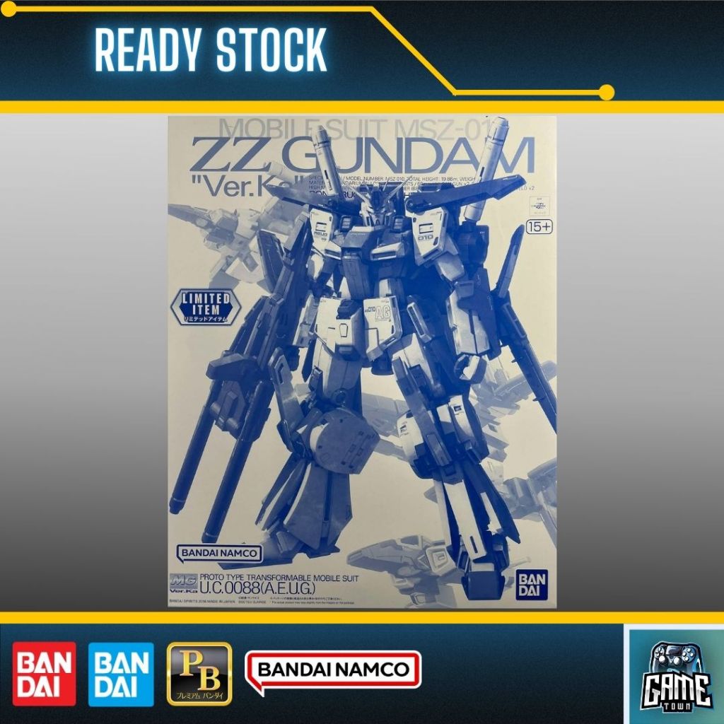 Premium Bandai MG 1/100 MSZ-010 ZZ Gundam Ver. Ka (Clear Color) | Shopee Philippines