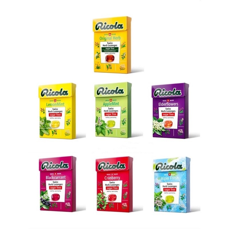 RICOLA SWISS HERB LOZENGES SUGAR FREE 40G | Shopee Philippines