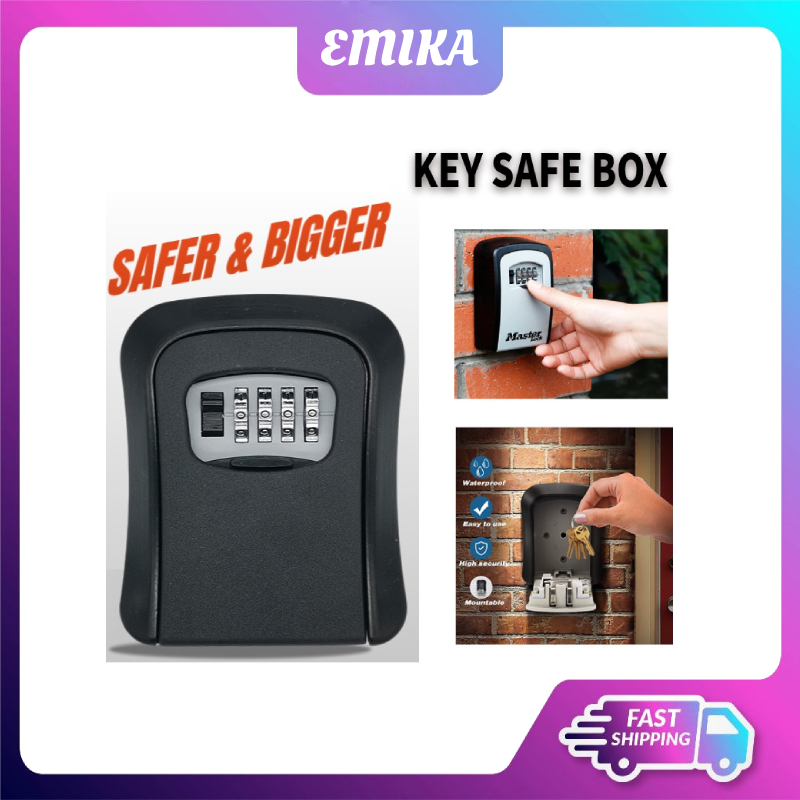 Emika Choice Wall Mount Key Safe Box Numbering Lock Key Storage Lock ...