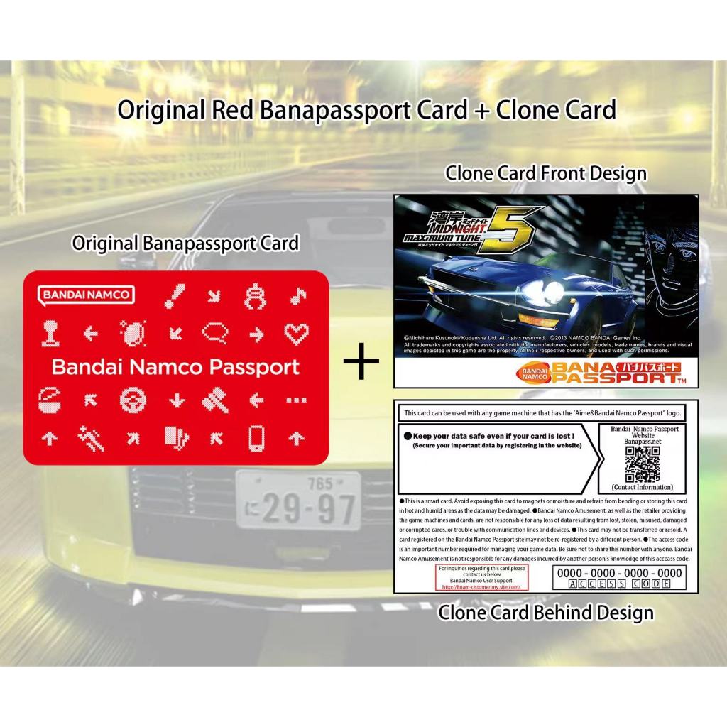 Banapassport Blank Card+Clone Card Combo Set Wangan Midnight Special ...