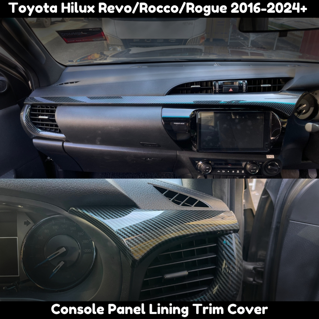 Toyota Hilux Revo/Rocco/Rogue 2016-2024+ Carbon Trim Console Panel ...