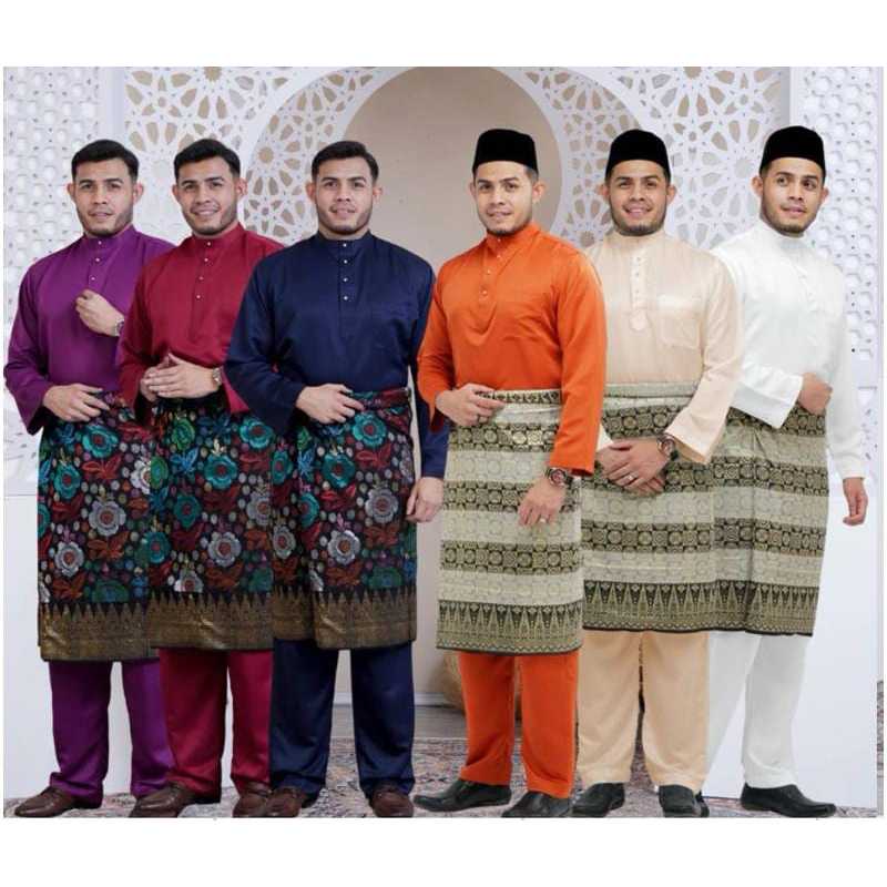 Baju Melayu Satin Plus size Men Exclusive Valentino Satin Plus size ...