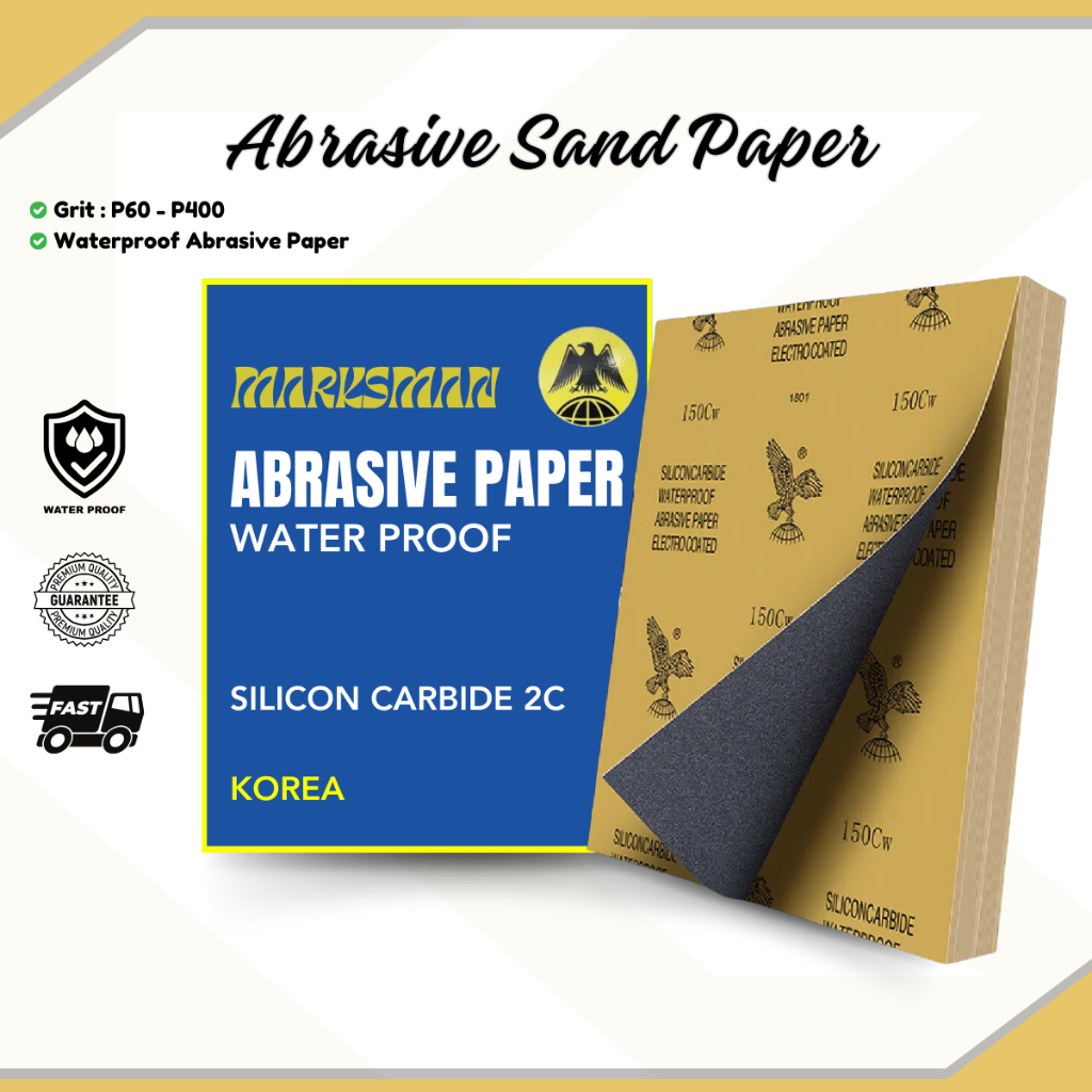 Sand Paper Waterproof Wet & Dry Sandpaper Abrasive Paper Silicon ...