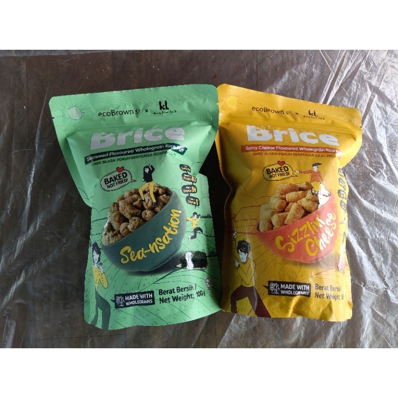 EcoBrown's Brice Wholegrain Rice Puff ( Seaweed & Spicy Cheese) 100g ...