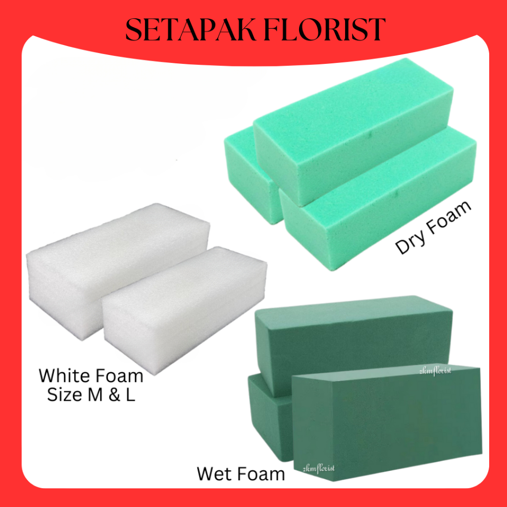 (1PC) Dry Floral Foam Dry Sponge Dry Flower Wet Foam Dry Span Bunga ...