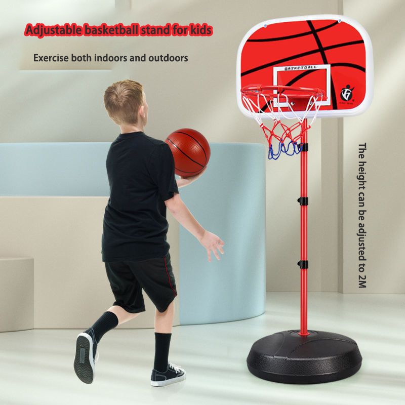 Children's indoor basketball stand can be raised and lowered basketball ...