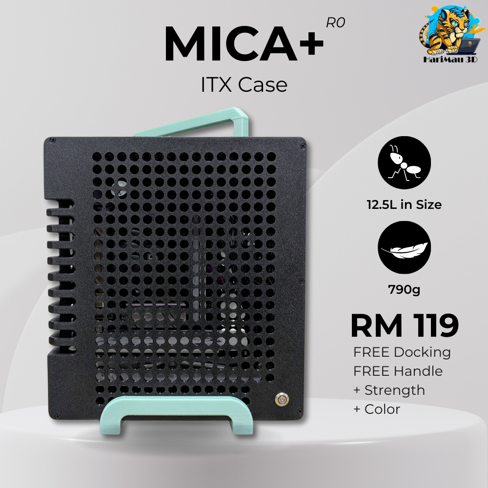 [ Mica ] Itx Case Mini Itx Mini Case [ 12 5l 790g Portable Normal Gpu Tfx Or Flex 1u