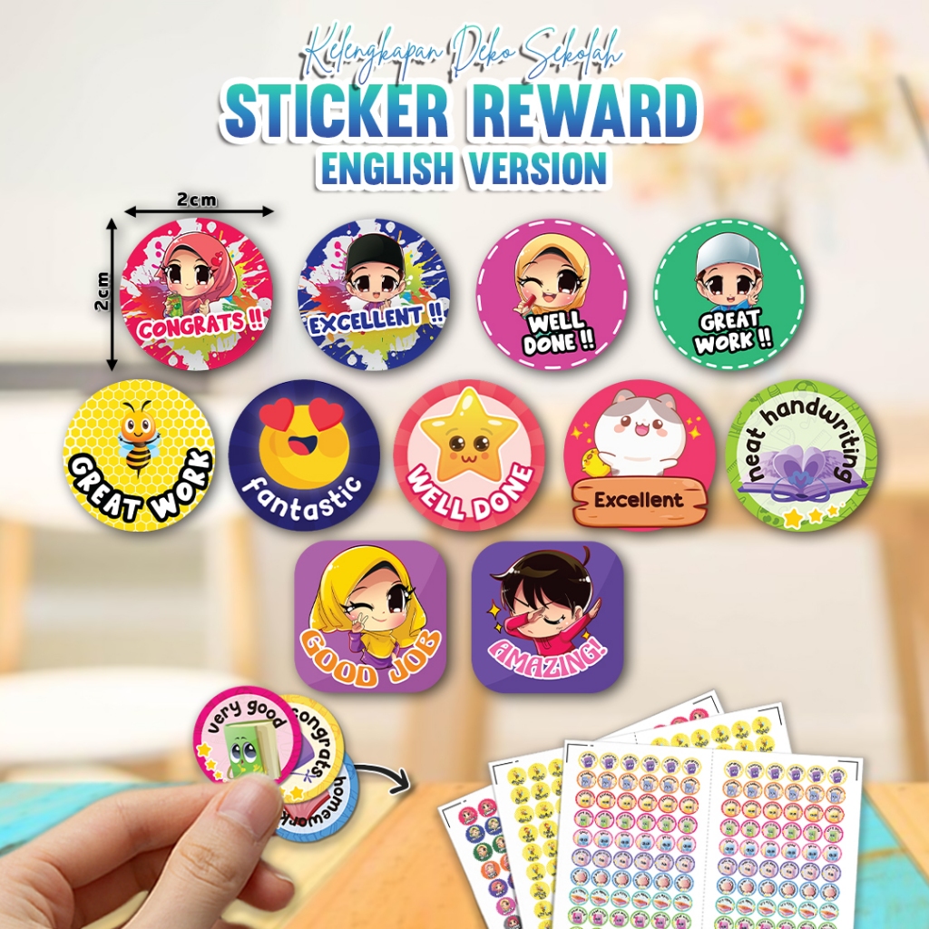 240pcs REWARD STUDENT STICKER (ENGLISH VERSION) / STUDENT / SCHOOL ...