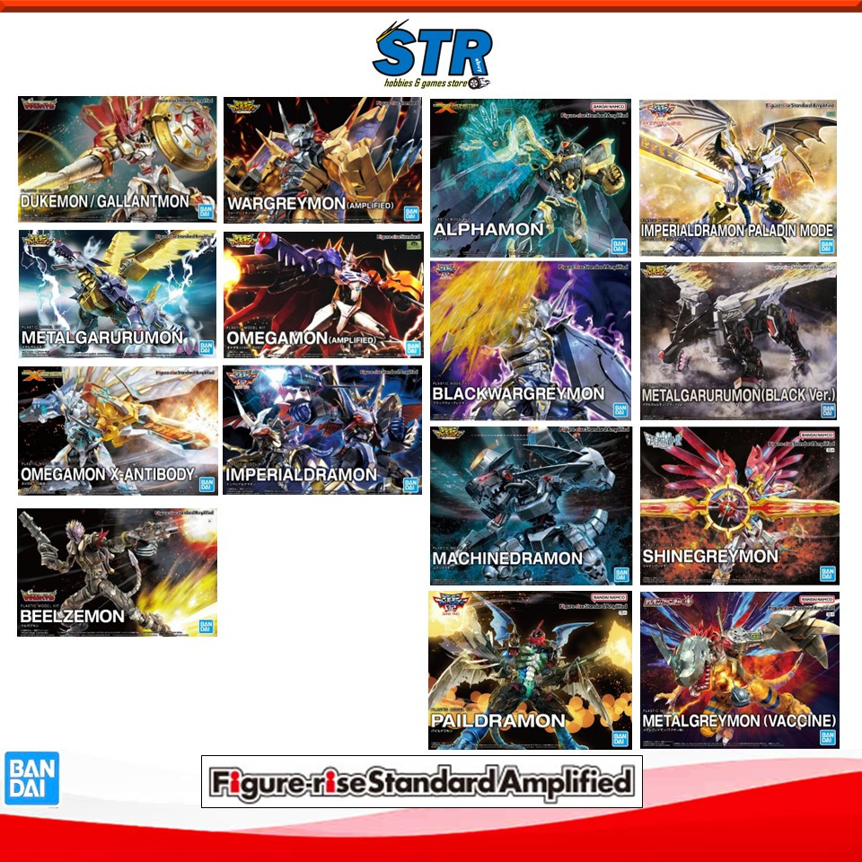BANDAI [DIGIMON] FIGURE RISE STANDARD AMPLIFIED - WARGREYMON GARURUMON OMEGAMON ALPHAMON DUKEMON ...