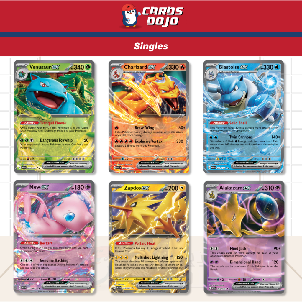 151 Singles EX Playable Pokemon TCG English Version - Scarlet & Violet ...