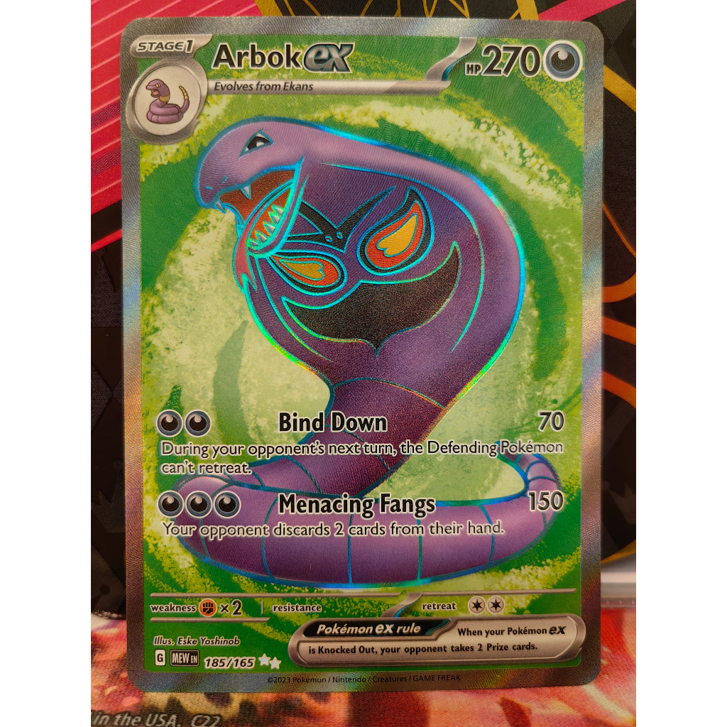 Arbok ex - 185/165 - SV: Scarlet & Violet 151 (MEW) | Shopee Philippines