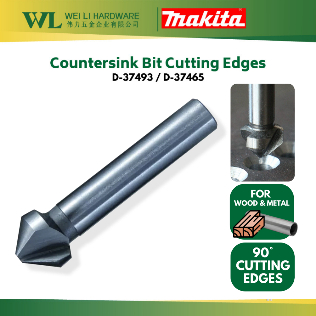 MAKITA M6 M12 Countersink Bit With Three 90 Cutting Edges D-37493 D ...