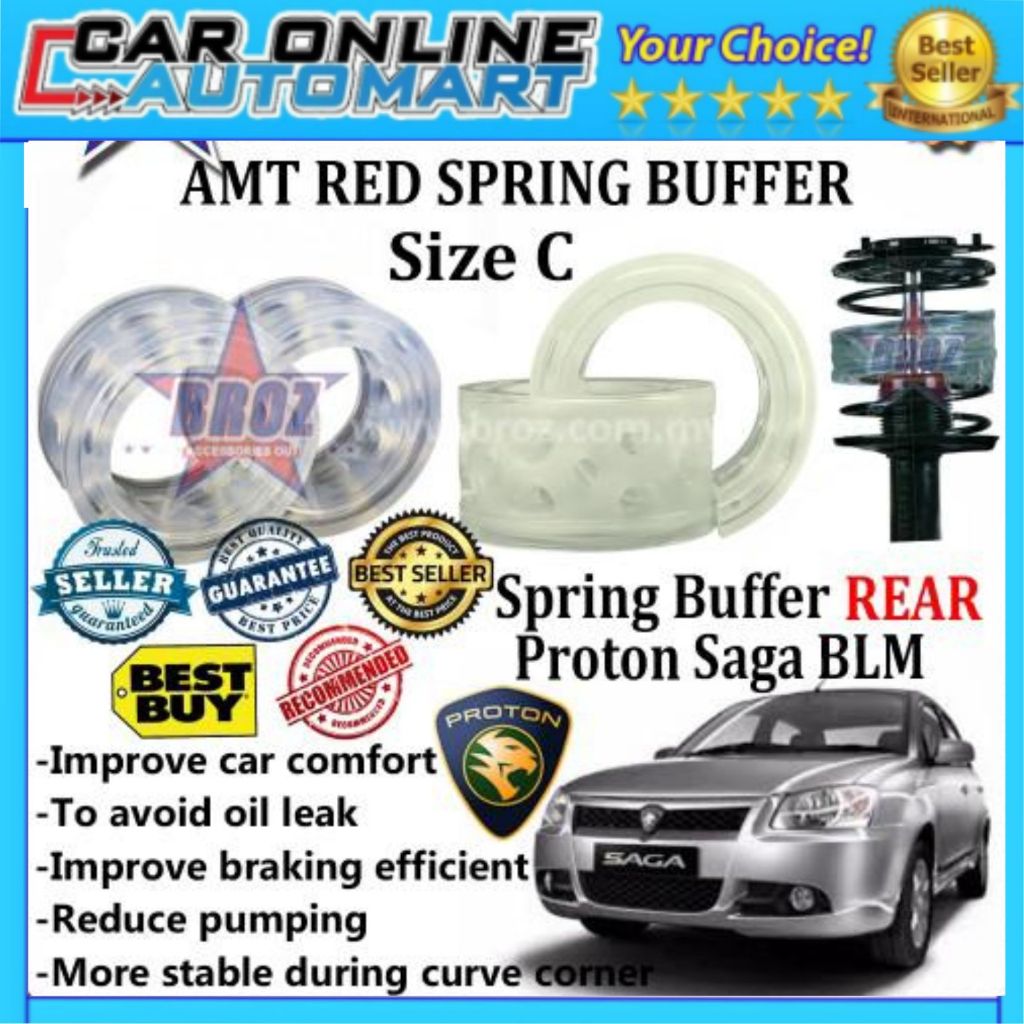 Proton Saga BLM OEM Rear C-Type Car Shock Absorber Buffer - Transparent ...
