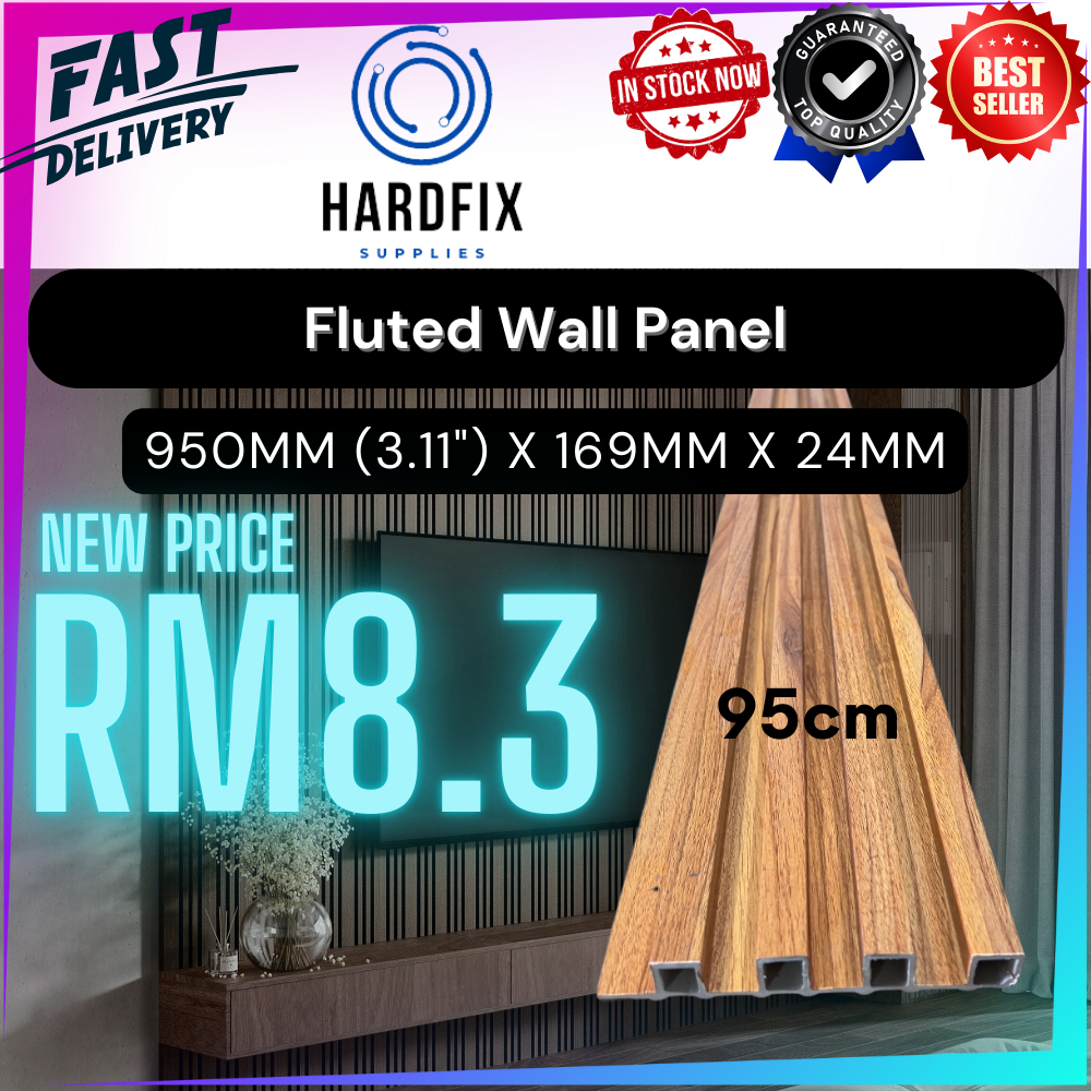 WPC Fluted Panel Fluted Wall Panel PVC Wall Panel Big / Small / L ...